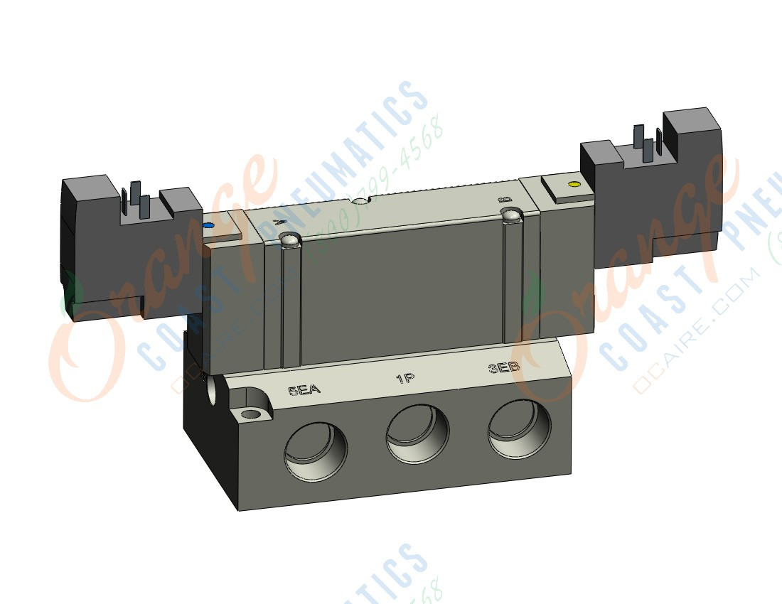 SMC SY9240-5DO-03T valve, sol, SY7000 SOL/VALVE, RUBBER SEAL - Orange ...