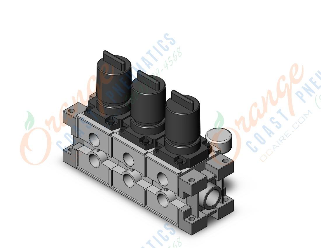 SMC ARM3000-03A-03G2 regulator, mfld w/gauges, ARM MANIFOLD REGULATOR ...
