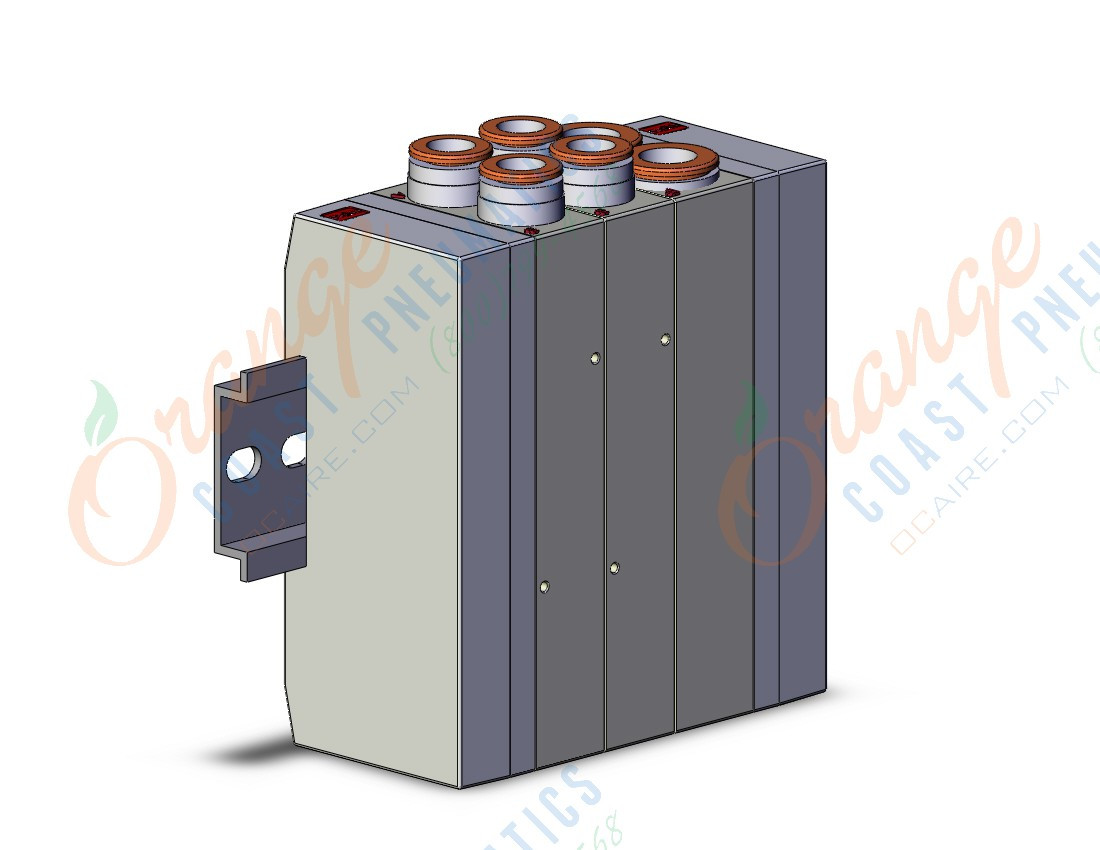 SMC SS5Y5-45-02D-N9 mfld, din rail mt, sy5000, SS5Y5 MANIFOLD SY5000 ...