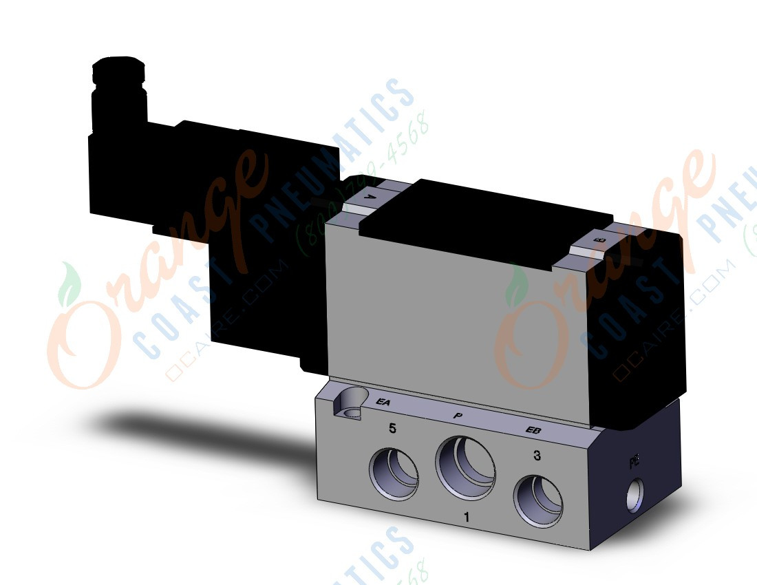 SMC VFR4140-5DZ-04 valve, sol 24vdc, VFR4000 SOL VALVE 4/5 PORT ...