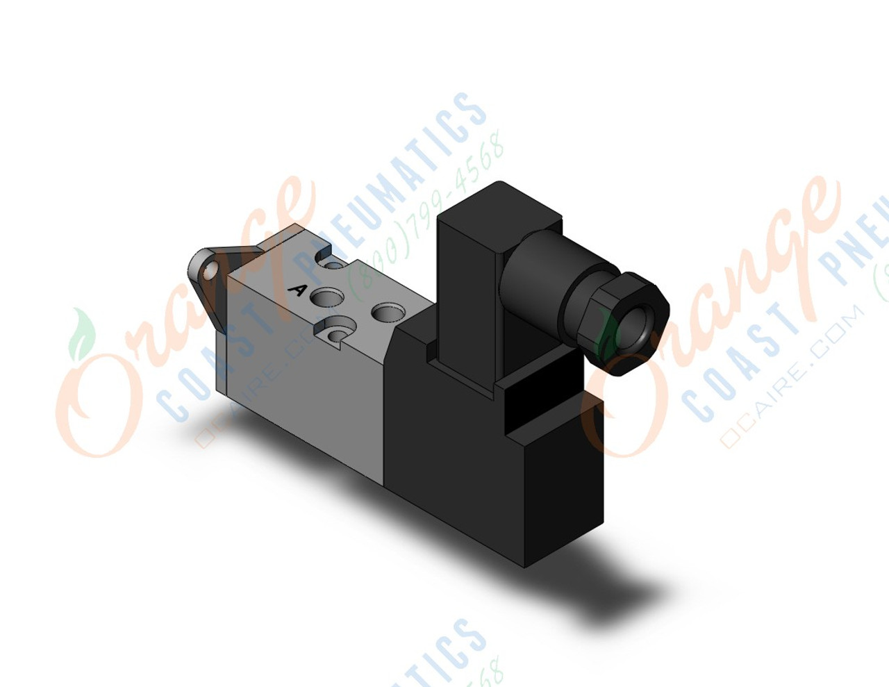 SMC VK3120-5D-M5-F valve 4 way body ported, VK3000 SOL VALVE 4/5 PORT - Orange Coast Pneumatics ...