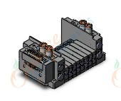 SMC SS5Y3-12F1-08B manifold, NEW SY3000 MFLD - Orange Coast Pneumatics ...