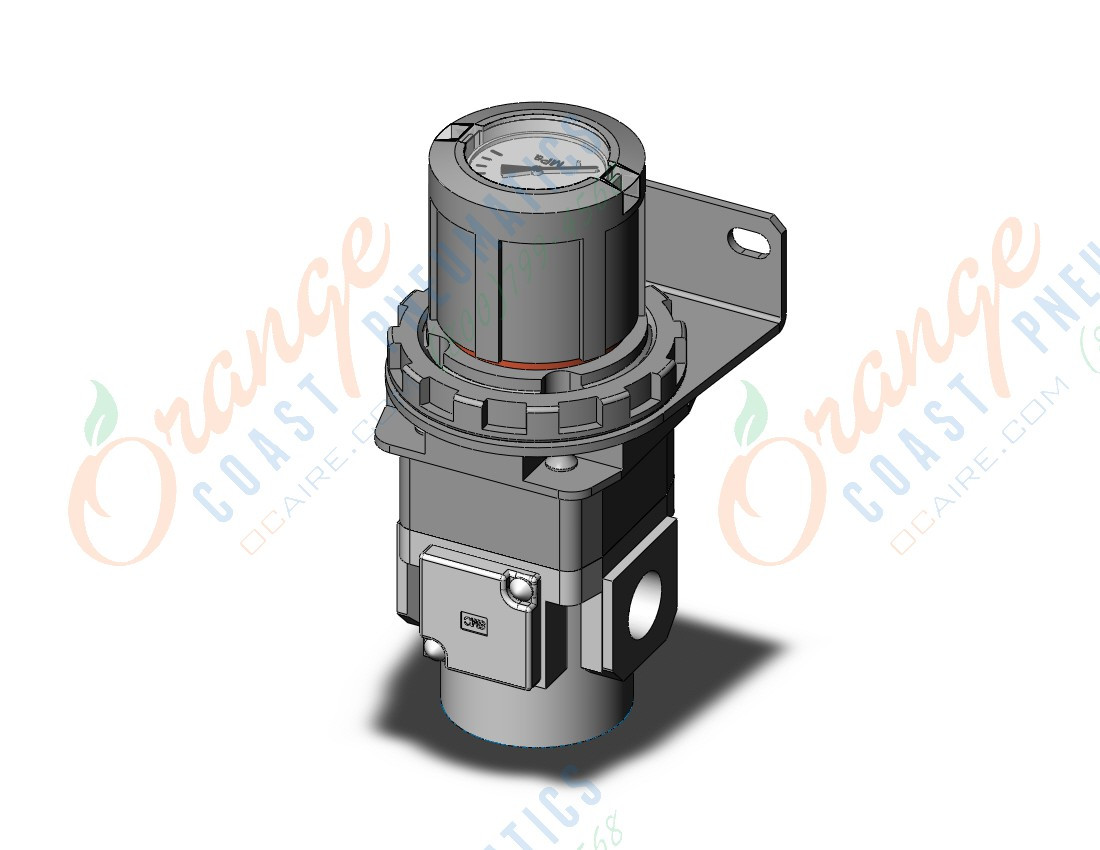 SMC ARG30K-03BG1 regulator, gauge-handle, ARG REGULATOR W/PRESSURE ...