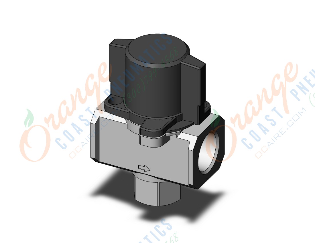 SMC VHS40-F06B single action relief valve, VHS HAND VALVE - Orange ...
