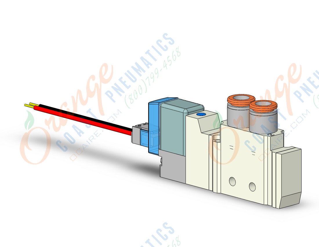 SMC VQZ1121B-5L1-C6 valve, body ported (dc), VQZ1000 VALVE, SOL 4/5-PORT*** - Orange Coast ...