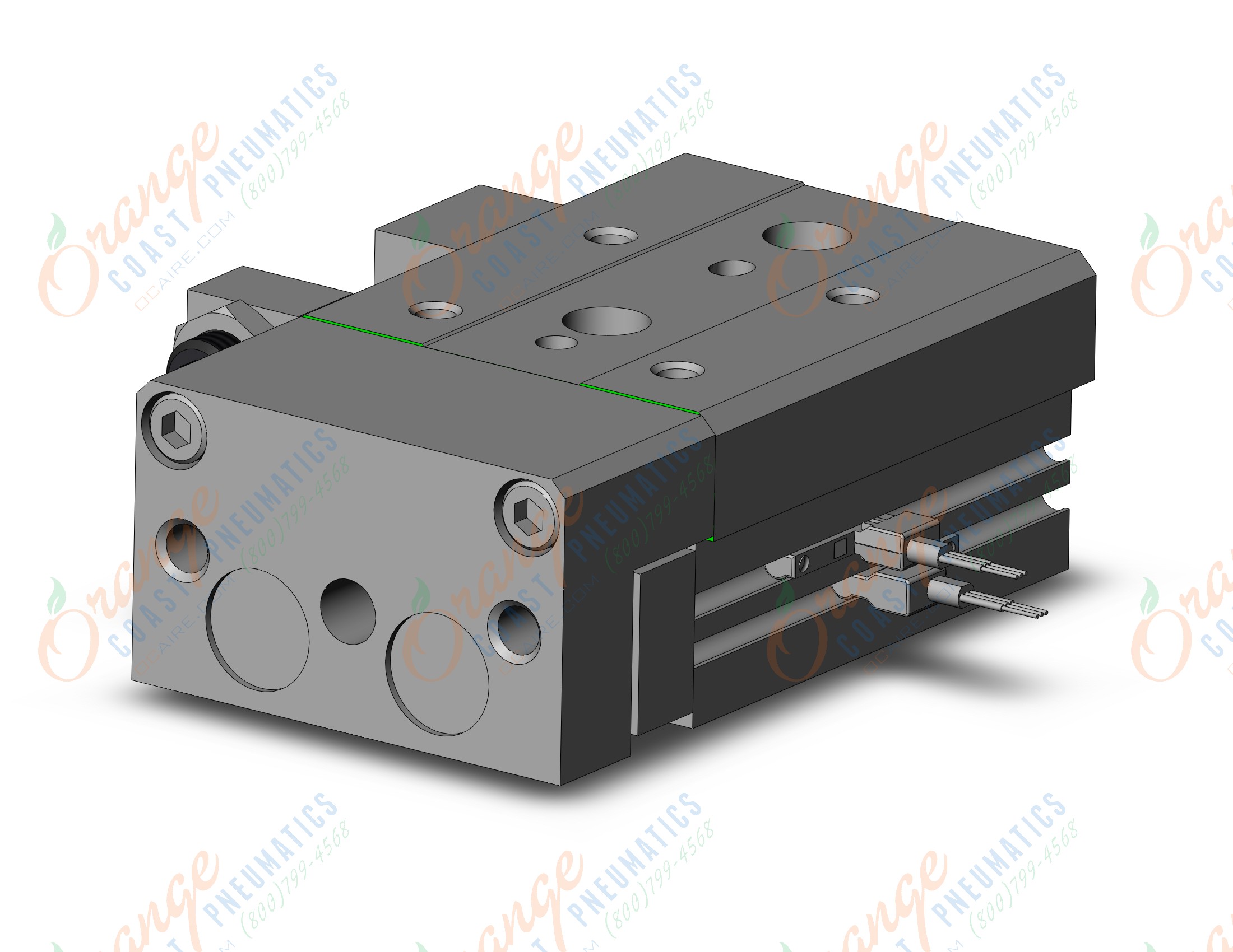 SMC 13-MXS16-20AS-M9PWVSAPC cylinder, MXS/MXJ GUIDED CYLINDER - Orange Coast Pneumatics