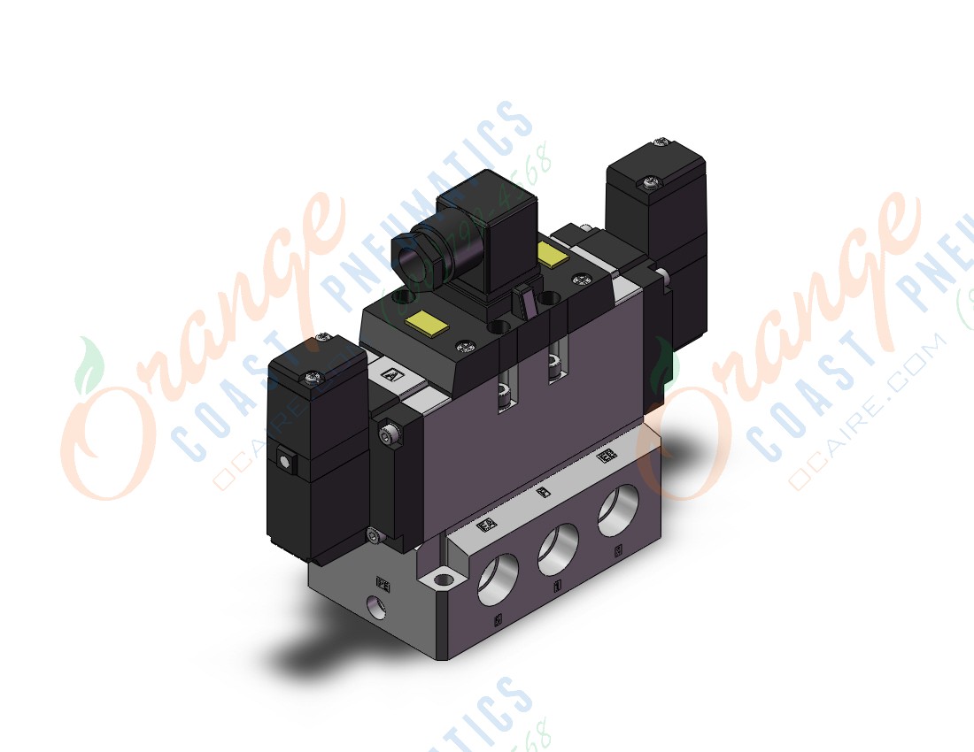 SMC VFR5210-3DZ-04N valve 2pos/dbl, non plug-in, 4/5 PORT SOLENOID ...