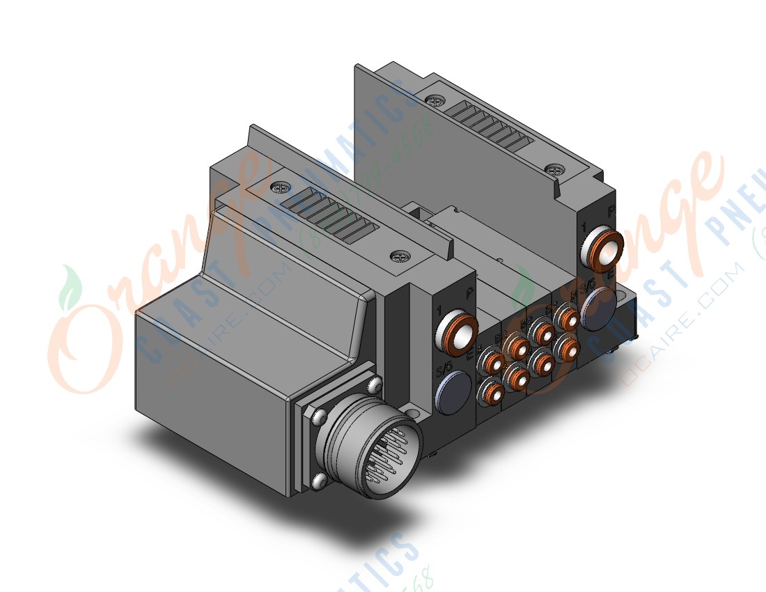 SMC SS5Y3-10M-04BS-N1A ss5y3 4 sta manifold base, 4/5 PORT SOLENOID ...