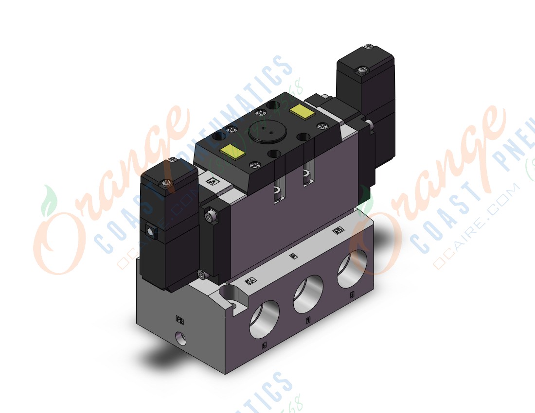 SMC VFR5310-3EZ-06T valve, dbl non plugin base mt, 4/5 PORT SOLENOID ...