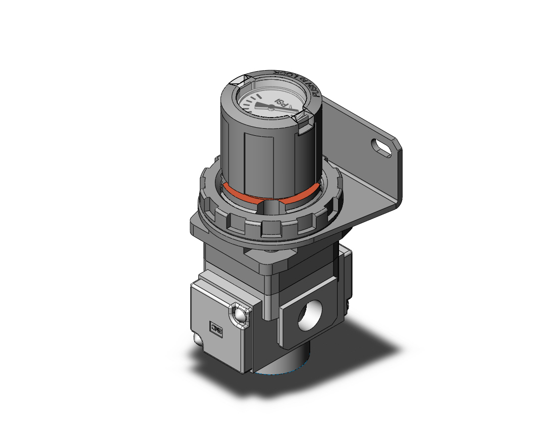 SMC ARG20-N02BG1-Z-B regulator w/ built in pressure gauge, REGULATOR ...