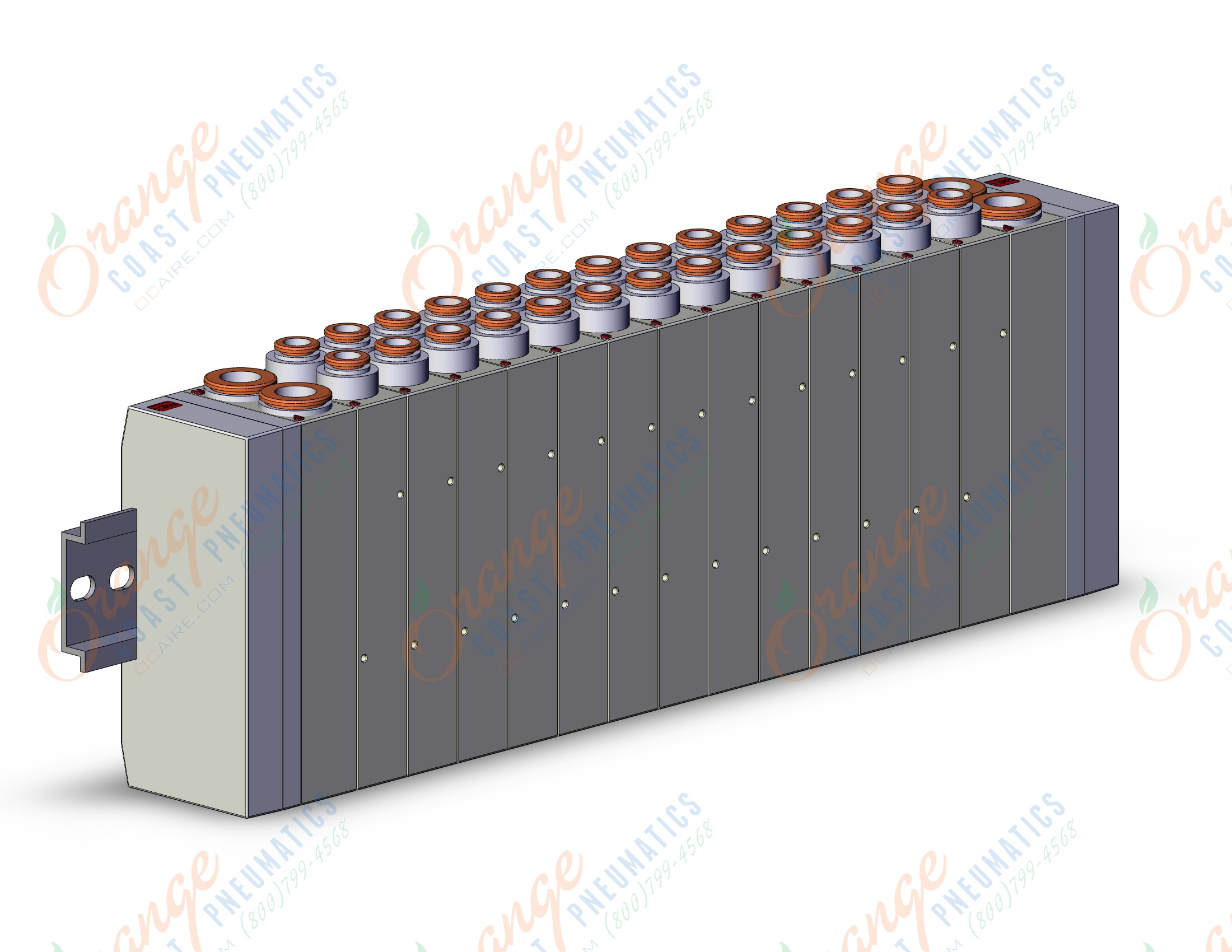 SMC SS5Y5-45-13B-N7 mfld. dinrail mt, sy5000, SS5Y5 MANIFOLD SY5000 ...