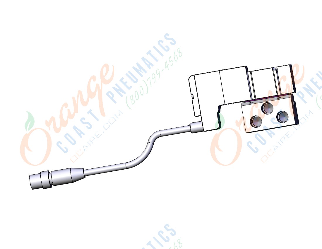 SMC SV1100-5W1U-01T valve, sol, SV1000 SOLENOID VALVE, 5-PORT - Orange ...