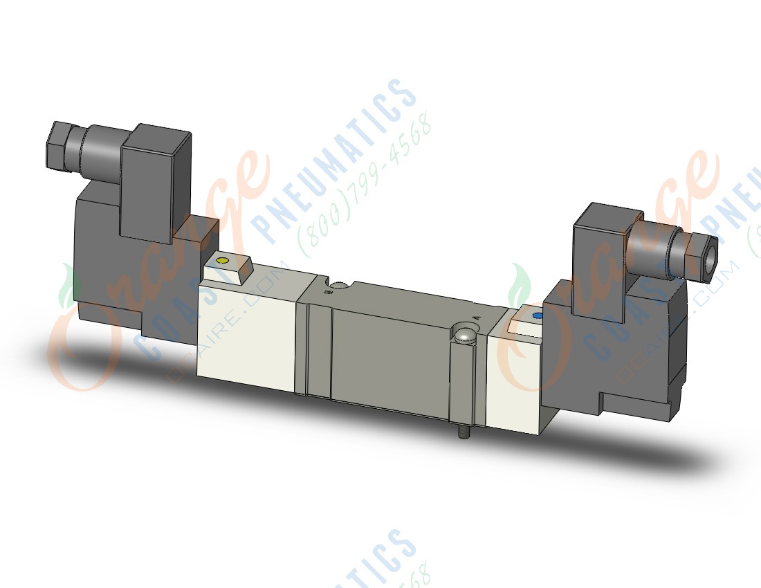 SMC SY7340-3DZ valve, dbl sol, base mt, din, SY7000 SOL/VALVE, RUBBER ...
