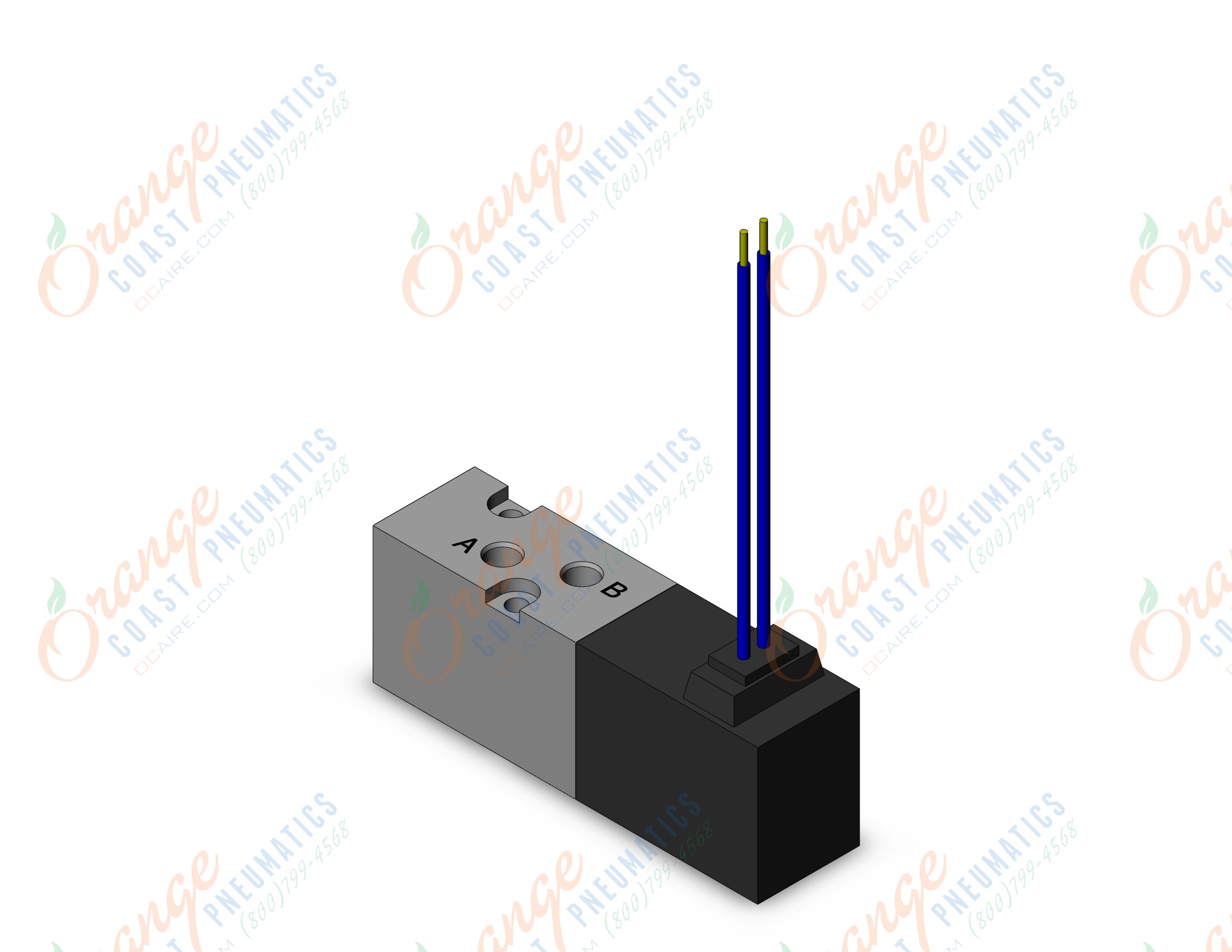 SMC VK3120-5G-M5 valve 4 way body ported, VK3000 SOL VALVE 4/5 PORT ...