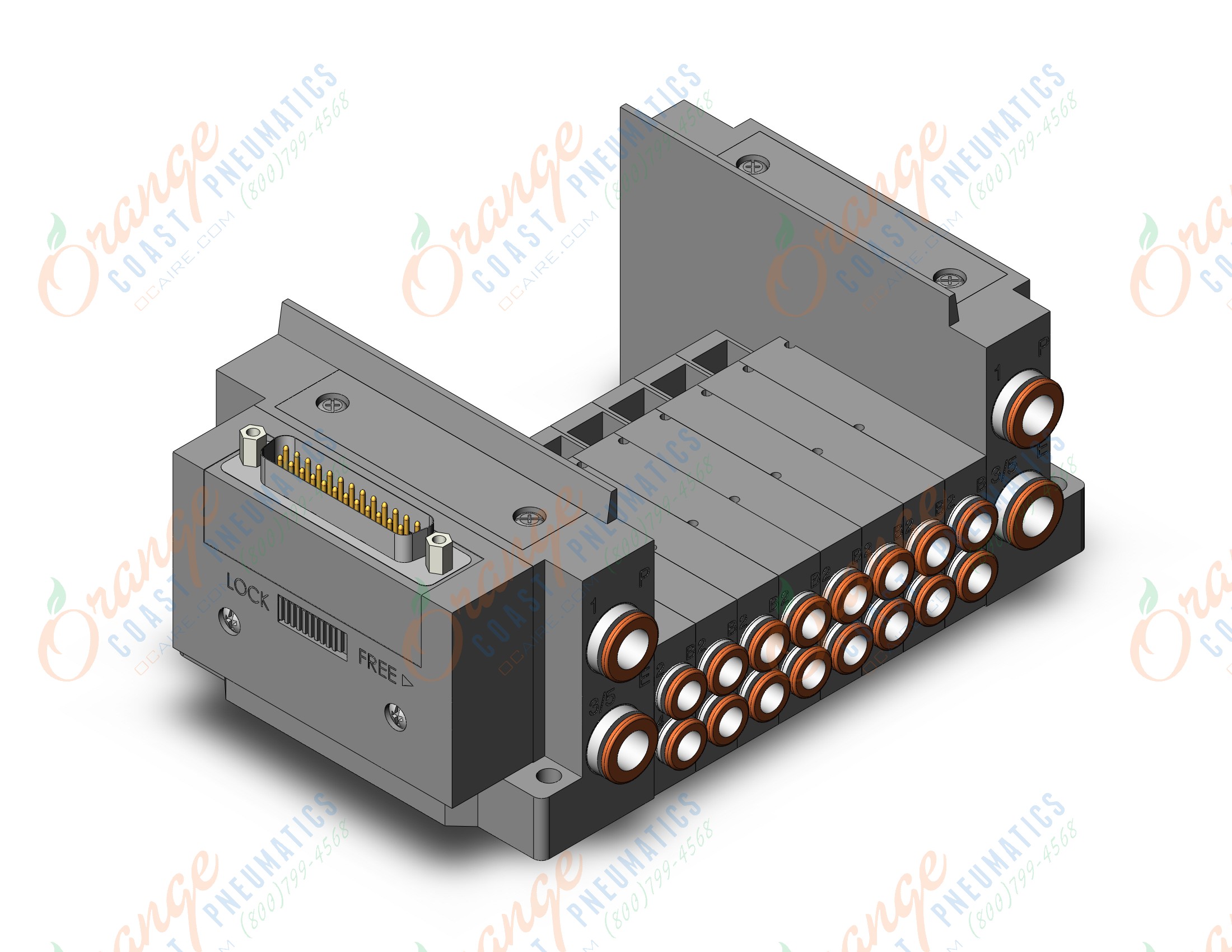 SMC SS5Y3-10F1-08B-C6 manifold, NEW SY3000 MFLD - Orange Coast ...