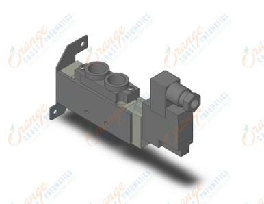 SMC SY7120-5DZ-02F-F1 valve, sgl sol, body pt, din, SY7000 SOL/VALVE, RUBBER SEAL*** - Orange ...