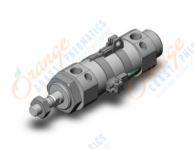 SMC CDM2B32-25AZ-M9NZ cylinder, CM2/CM3 ROUND BODY CYLINDER - Orange ...