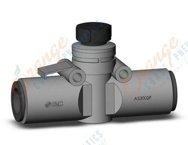SMC AS3002F-12A speed control, inline, FLOW CONTROL W/FITTING - Orange ...