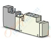 SMC VQZ3120B-5YO1-02 3000 series 5 port valve, 4/5 PORT SOLENOID VALVE - Orange Coast Pneumatics