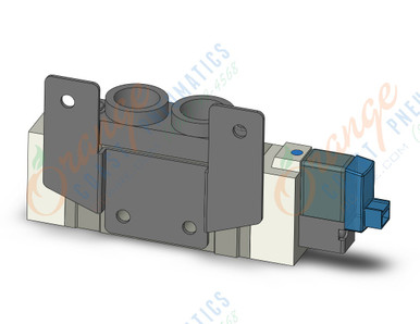 SMC SY7120-5LOZ-02-F2 valve, sgl sol, body pt (dc), SY7000 SOL/VALVE, RUBBER SEAL*** - Orange ...
