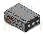 SMC SS5Y5-42-05-C6 mfld, base mt, sy5000 series, SS5Y5 MANIFOLD SY5000 ...