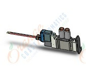 SMC SY3120-5L-N3-F1 valve, sgl sol, body pt (dc), SY3000 SOL/VALVE, RUBBER SEAL*** - Orange ...