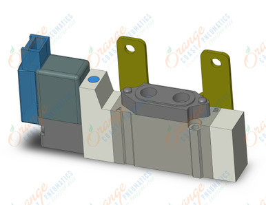 SMC SY3120-5MOZ-M5-F2 valve, sgl sol, body pt (dc), SY3000 SOL/VALVE, RUBBER SEAL*** - Orange ...