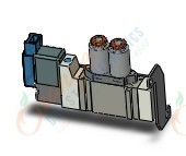 SMC SY3120-5MOZ-N3-F1 valve, sgl sol, body pt (dc), SY3000 SOL/VALVE, RUBBER SEAL*** - Orange ...