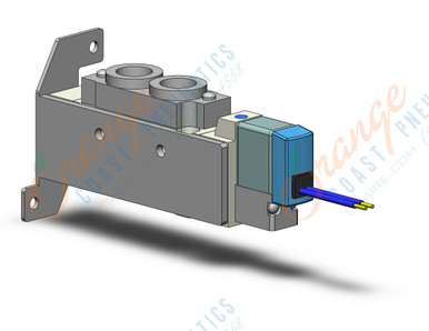 SMC SY5120-5GS-01-F1 valve, sgl sol, body pt (dc), SY5000 SOL/VALVE, RUBBER SEAL*** - Orange ...