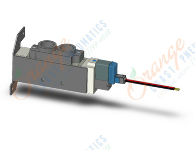 SMC SY7120-5LZ-02T-F1 valve, sgl sol, body pt (dc), SY7000 SOL/VALVE, RUBBER SEAL*** - Orange ...