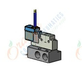 SMC VQZ115-5G1-01N valve, base mounted (dc), VQZ100 VALVE, SOL 3-PORT*** - Orange Coast ...