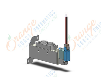 SMC SY5120-5M-01N-F1 valve, sgl sol, body pt (dc), SY5000 SOL/VALVE, RUBBER SEAL*** - Orange ...