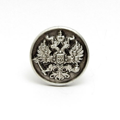 Pewter Russian Double Headed Eagle Lapel Pin - The Russian Gift Shop