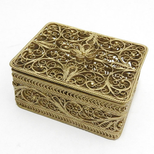 Golden Filigree Box [Kazakovo]
