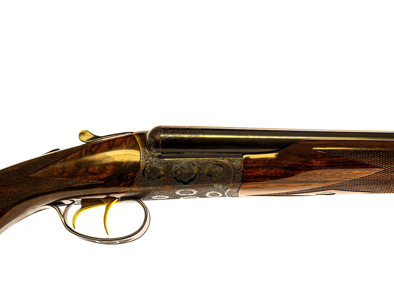 Golden Double Barrel Shotgun