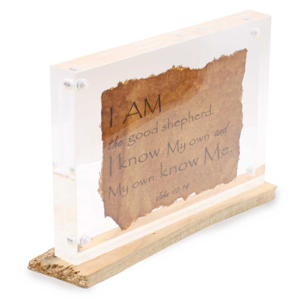 John 10:14 Ancient Scripture Scroll – Christian Decor with Reclaimed ...