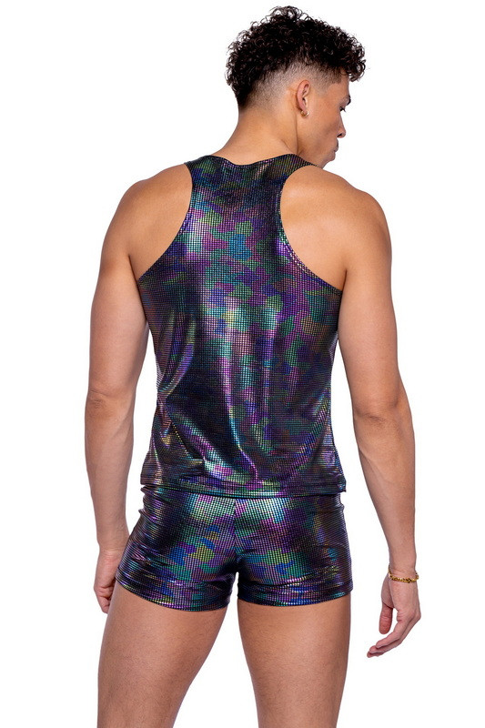 Sexy Warrior Rainbow Shimmer Camouflage Tank Top - Spicy Lingerie