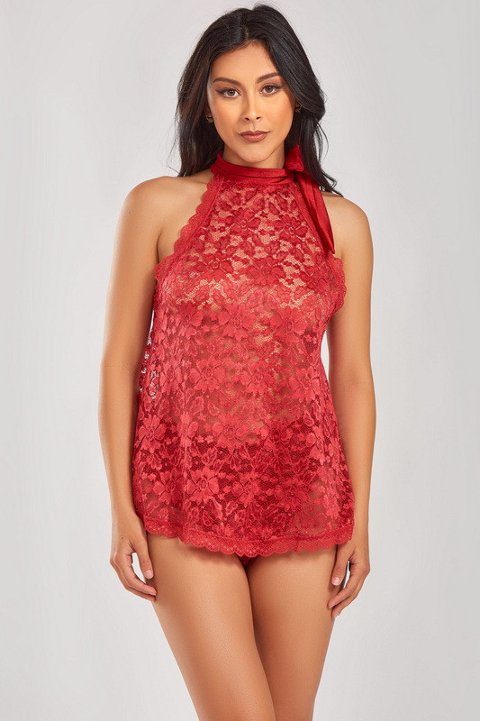 Hera Red Lace Lingerie Babydoll - Spicy Lingerie