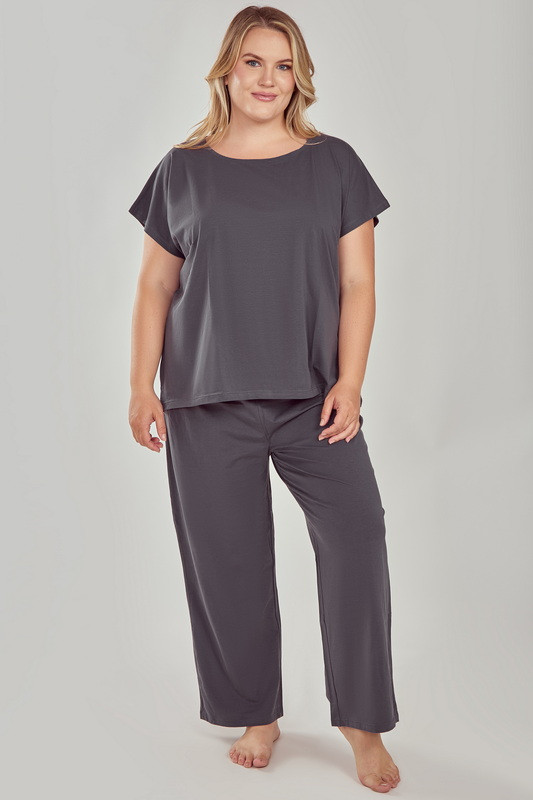 Plus Size Ivy Comfortable & Cute Short Sleeve Pants Set - Spicy Lingerie