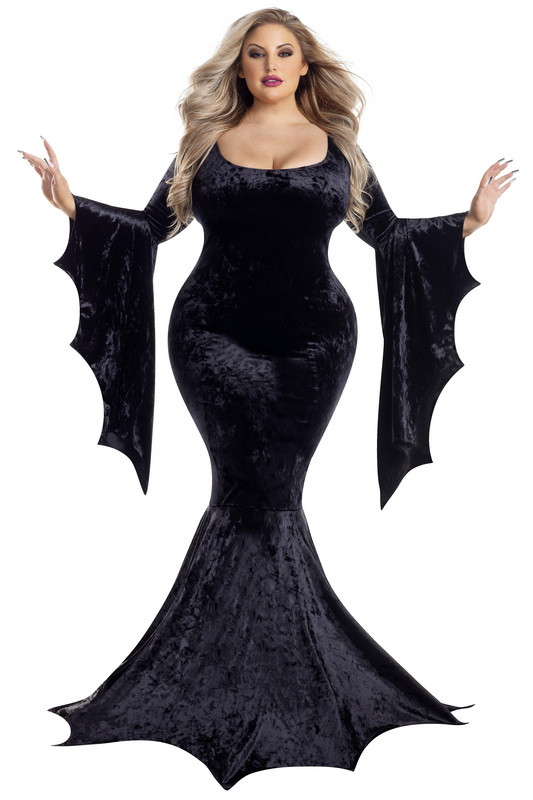 Plus Size Vamp Dress Halloween Costume Blowout Deal - Spicy Lingerie