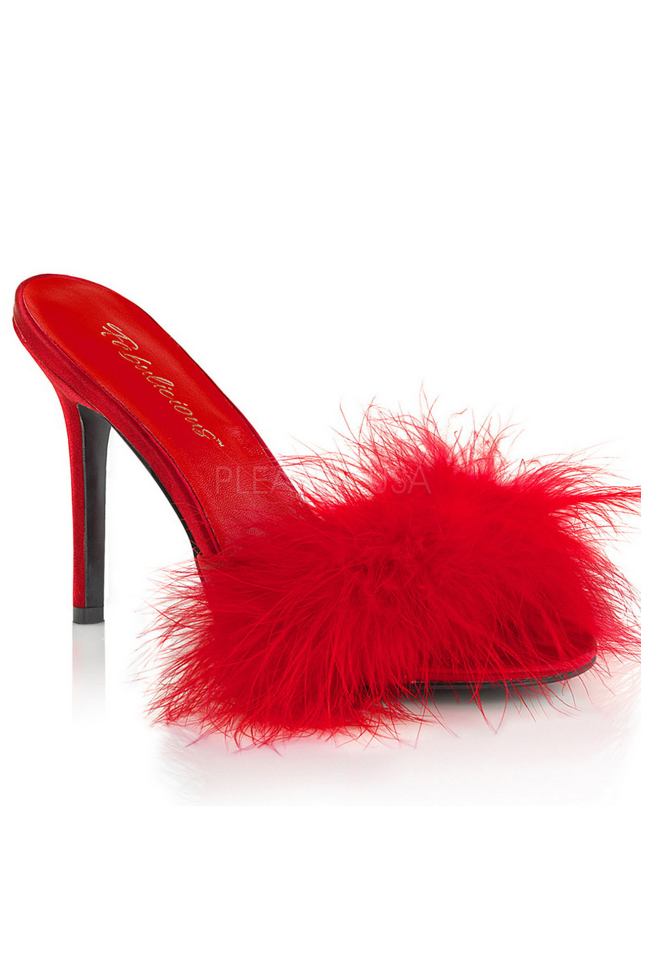 Fancy Marabou Slipper Stiletto Heel- Spicy Lingerie
