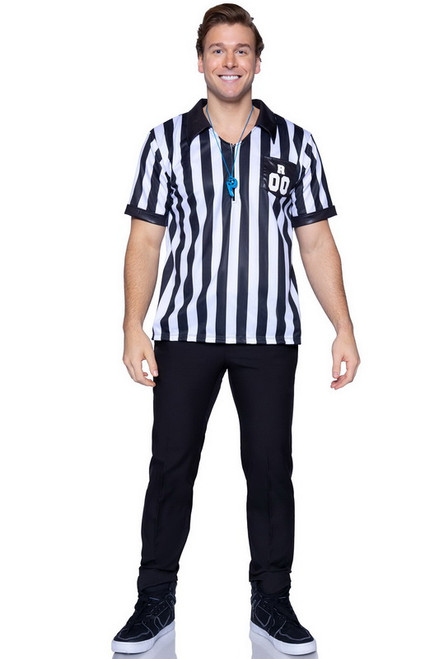 Men's Black & White Referee Costume On Sale - Spicy Lingerie