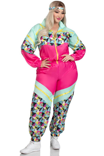 Plus Size Totally 80s Tracksuit Halloween Costume - Spicy Lingerie
