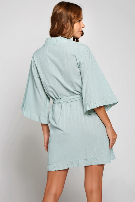 Mint Claire Cotton Robe - Spicy Lingerie
