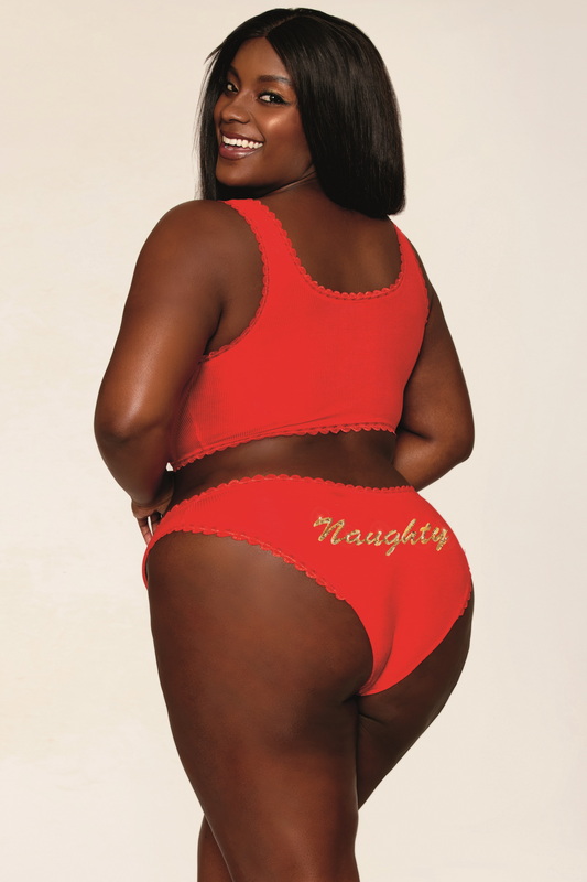 Plus Size Naughty For You Bralette And Panty Spicy Lingerie