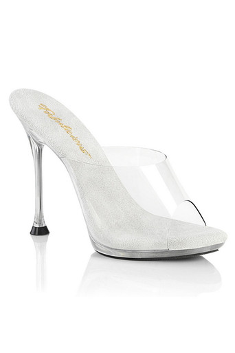 Clear 4 1/2" Mini Platform Slide - Spicy Lingerie