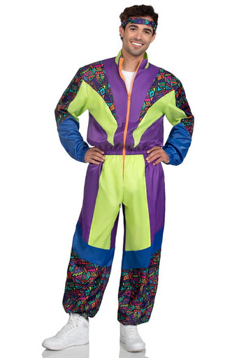 Men's Retro 80s Tracksuit Halloween Costume - Spicy Lingerie