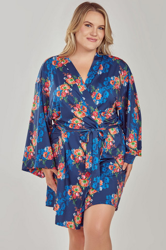 Plus Size Elisa Floral Lingerie Robe - Spicy Lingerie