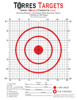 Sighting in Target 20" x 32" inch grid with bullseye.