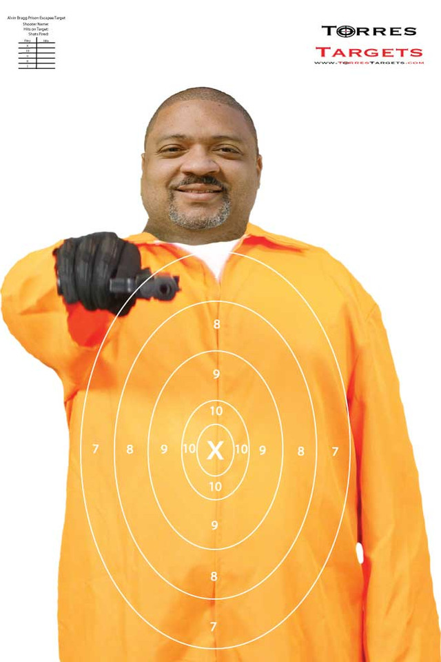 Alvin Bragg Paper Shooting Target - Prison Escapee